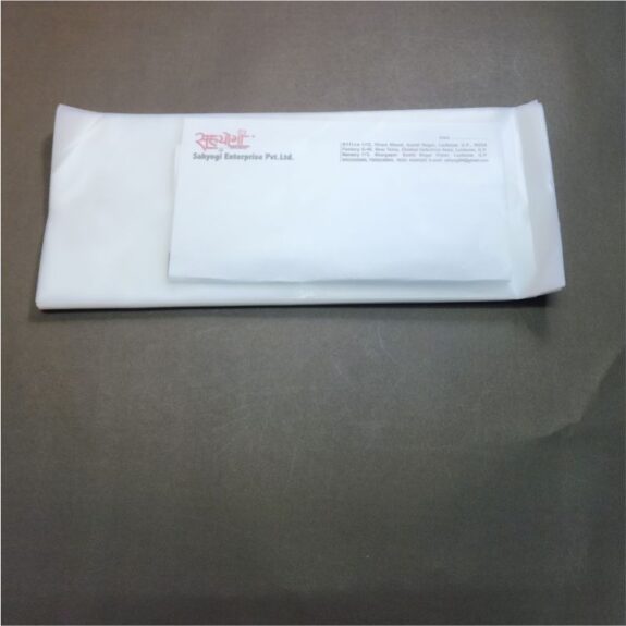 Pathology Test Jacket Transparent Embossed, Size 5″x11″