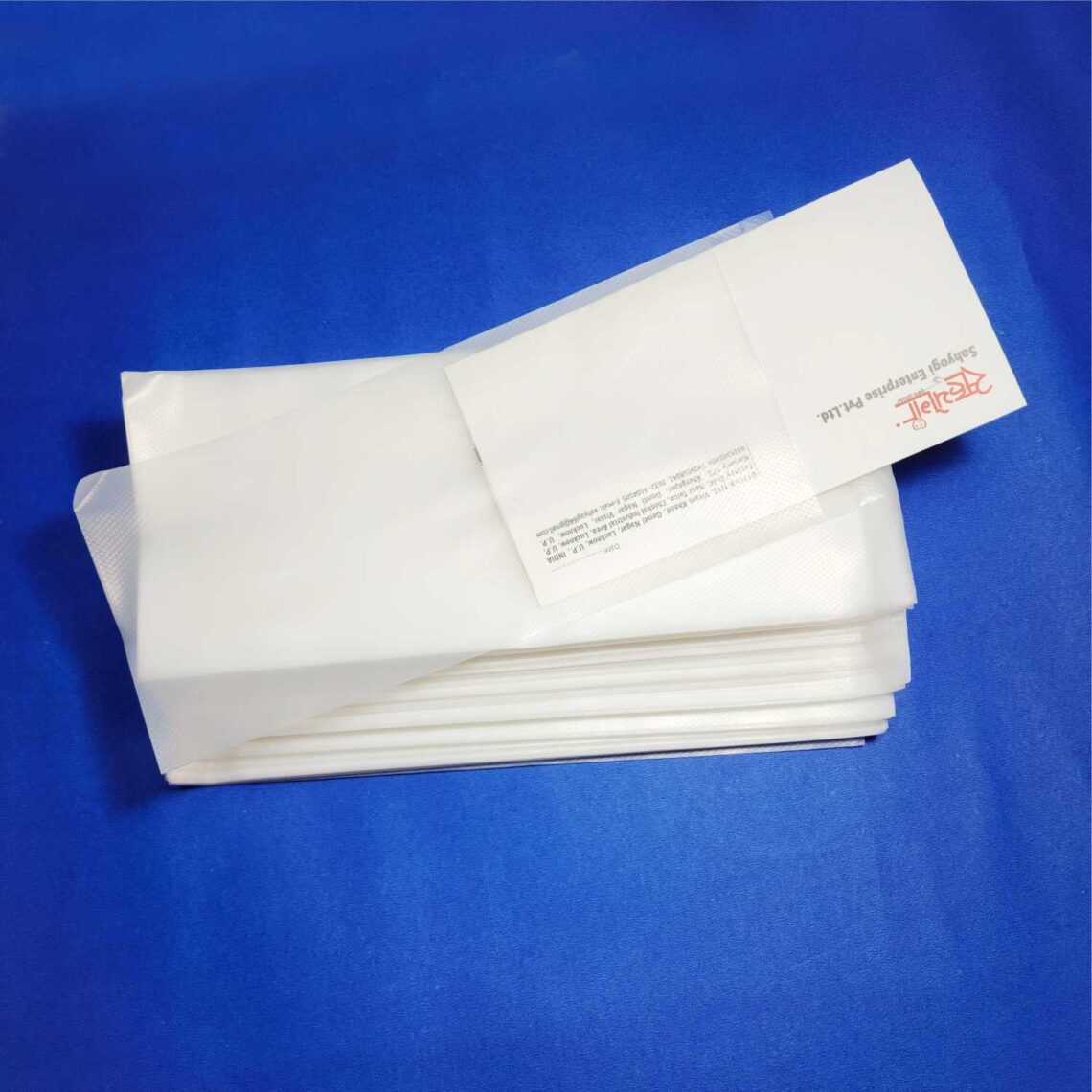 Pathology Test Jacket Transparent Embossed, Size 5″x11″