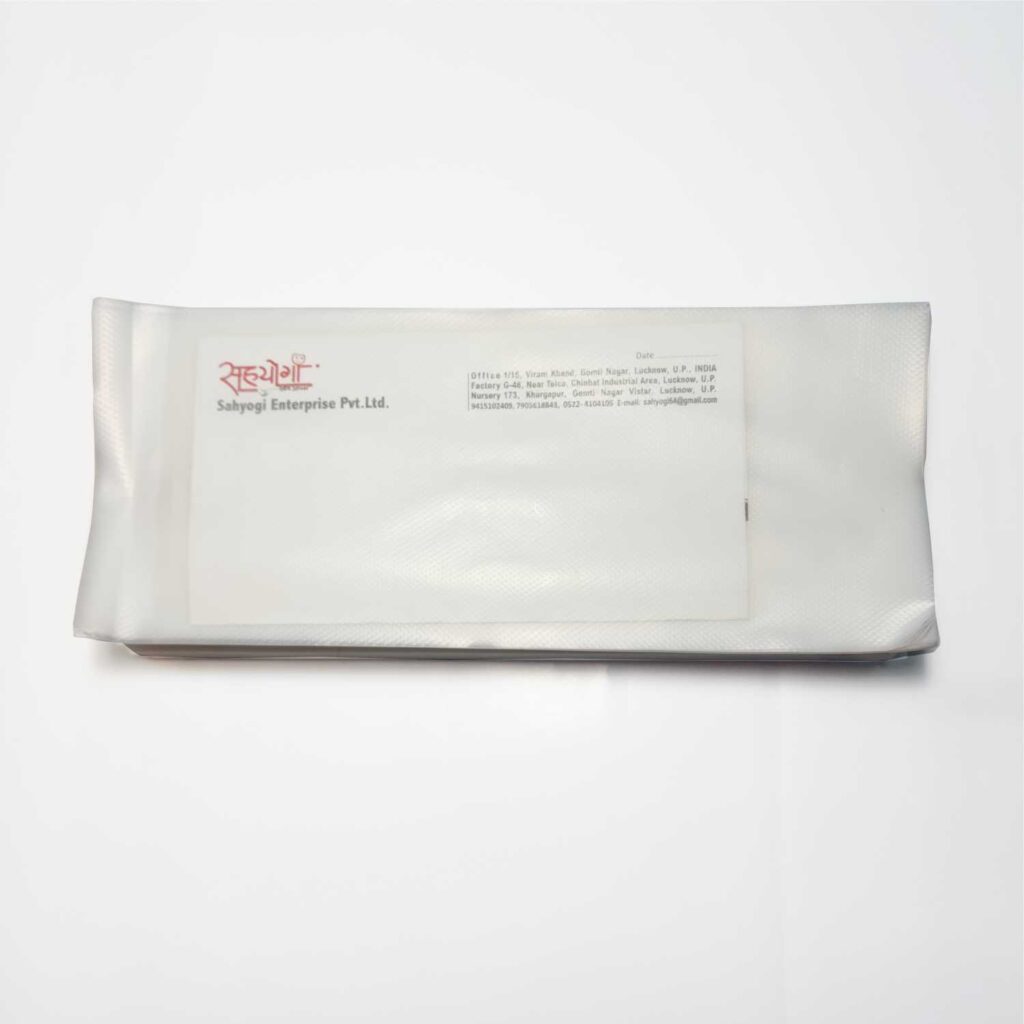 Pathology Test Jacket Transparent Embossed, Size 5″x11″